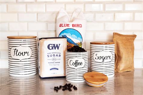 10 Strawberry Street Everyday 3 Piece Ceramic Canister Set Whiteblack