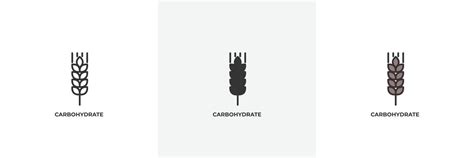 Carbohydrate Icon Line Solid And Filled Outline Colorful Version Outline And Filled Vector