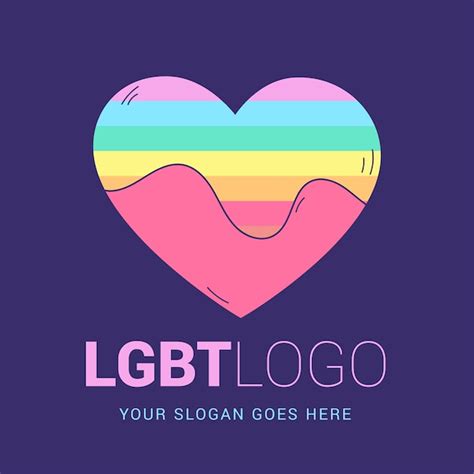 Free Vector Flat Pride Month Lgbt Logo Template
