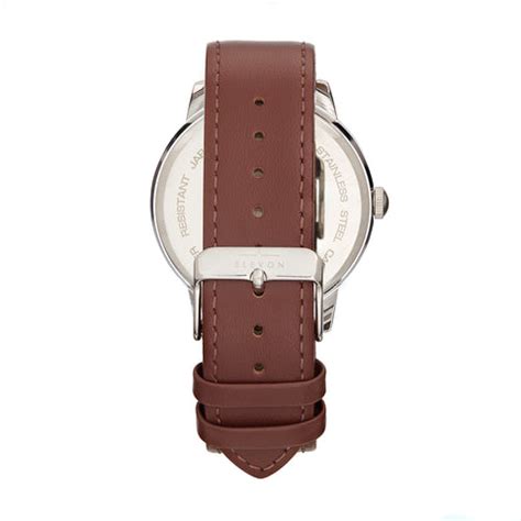 Elevon Gauge Mens Watch Dark Brown Band Silver Case Ele122 1 Elevon