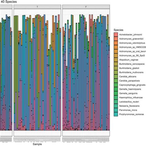 Relative Abundance Plot Of The Top 40 Species Observed The 40 Species