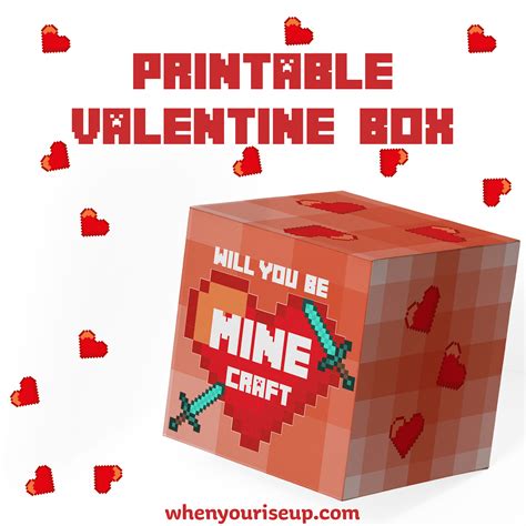 Minecraft Valentines Printable