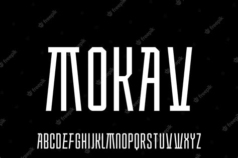 Premium Vector Unique And Futuristic Display Alphabet Font Vector