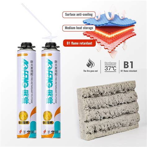Self Extinguishing Large Expansion Pu Polyurethane Foam Sealant B1 Fire Retardant Adhesive For