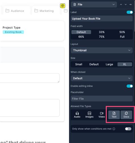 lookup fields e signature inputs and container sections product