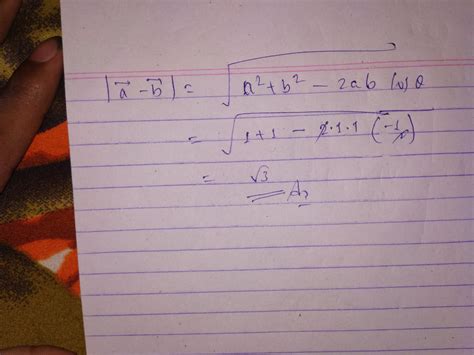The Of Two Unit Vectors Is Also A Vector Of Unit Magnitude Then The Magnitude