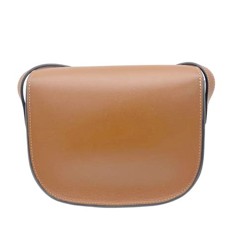 Celine セリーヌ フォルコ キュイル トリオンフ ショルダーバッグ スムースカーフスキン タンブラウン系 198263du3