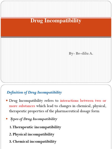 Drug Incompatibility Pdf Solubility Chemical Substances