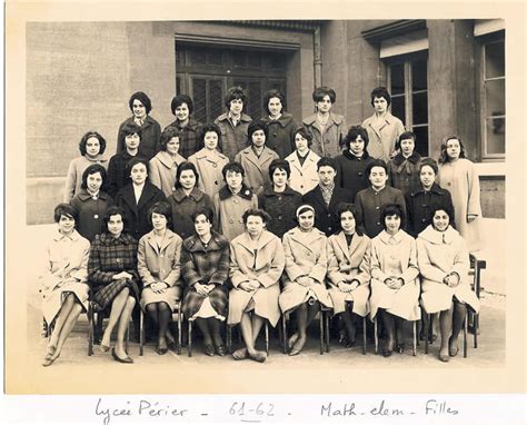 Photo De Classe Math élem Filles De 1962 Lycée Périer Copains Davant