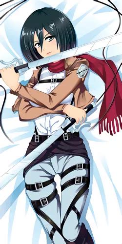 🔥attack On Titan Mikasa Ackerman Dakimakura Anime Body Pillow And Case