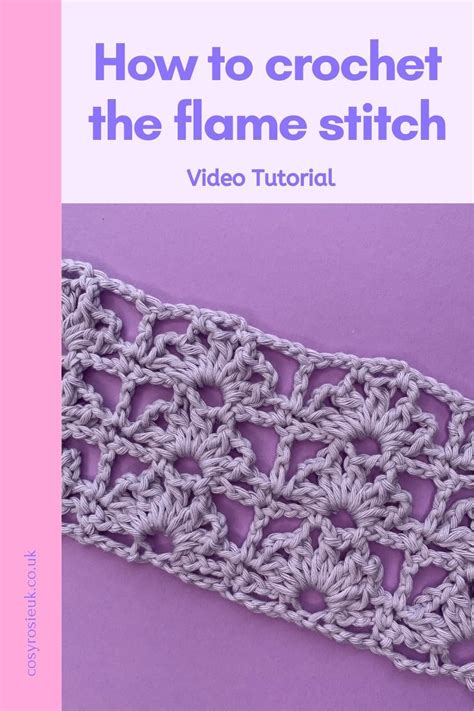 Lace Crochet Flame Stitch Pattern Tutorial