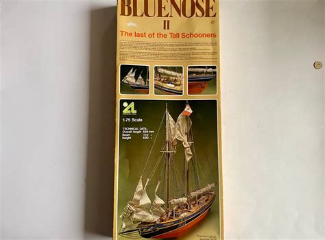 Bluenose Ii Ship Model Kit Old Ship Building Kit 1985 Etsy
