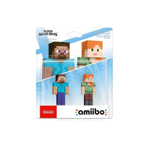 Amiibo Steve Alex Pack Minecraft Super Smash Bros Prix Au Maroc
