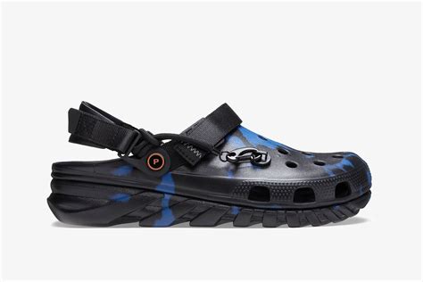 Pre Owned Crocs Post Malone X Duet Max Clog Black Blue Ships Free