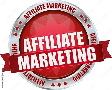 AFFILATE MARKETING Realistic Modern Round Glossy 3D Vector Eps10