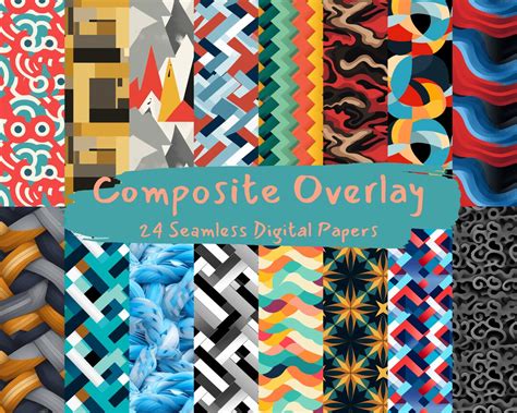 Composite Overlay Pattern Seamless Digital Papers Seamless Tile