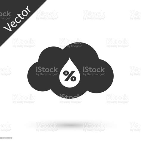 在白色背景上隔離的灰色濕度圖示天氣和氣象學 雲 溫度計符號向量插圖向量圖形及更多冷凝水珠圖片 冷凝水珠 大自然 天氣 Istock