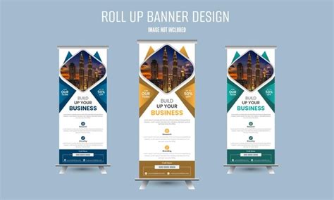 배너를 굴리세요 프리미엄 벡터