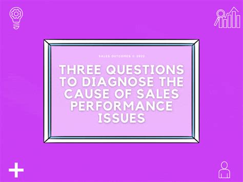 Three Questions To Diagnose The Cause Of Sales Performance Issues Sales Outcomes