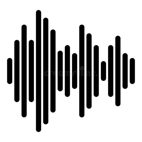 Black And White Sound Wave Design Element Representing Audio Concept
