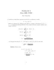 Study Guide For Econ 120B Problem Set 3 Solutions Course Hero