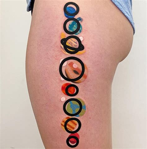 Solar System Thigh Tattoo TheFab20s