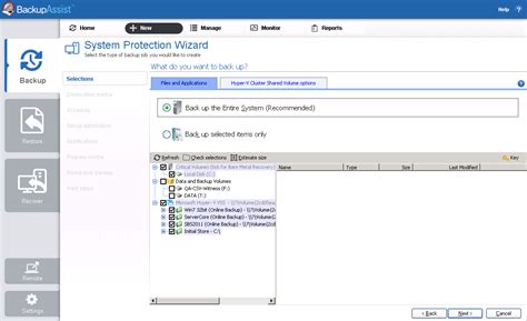 System Protection For Hyper V Backupassist