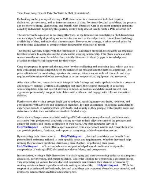 how long does it take to write a phd dissertation pdf thesis