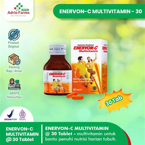 Jual ENERVON C MULTIVITAMIN Botol Tablet VITAMIN C ENERVON C SUPLEMEN Kesehatan