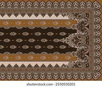 Digital Textile Design Front Back Saleeves Stock Illustration