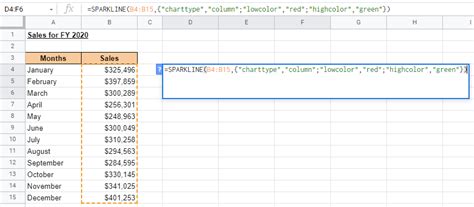 How To Use Sparkline In Google Sheets Fast And Effective