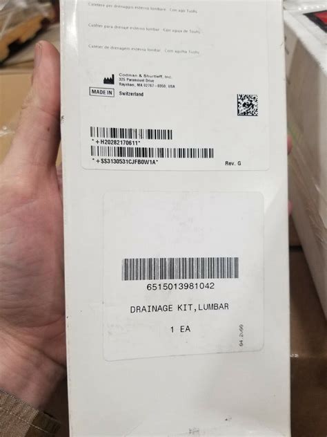 Codman 82 1706 Lumbar External Drainage Cath 46mm X Seco Parts And