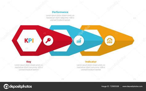 Kpi 슬라이드 프레젠테이션 벡터에 포인트 디자인 화살표 인포그래픽 템플릿 다이어그램 스톡 벡터 ©maslakhatul