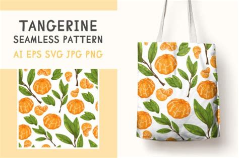Tangerine Seamless Pattern Graphic By Kitimay · Creative Fabrica