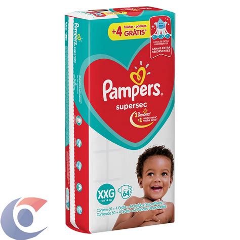 Fraldas Pampers Supersec Xxg 64 Unidades Carone