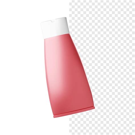 Lavagem de creme facial 3d uma garrafa de sabonete líquido uma