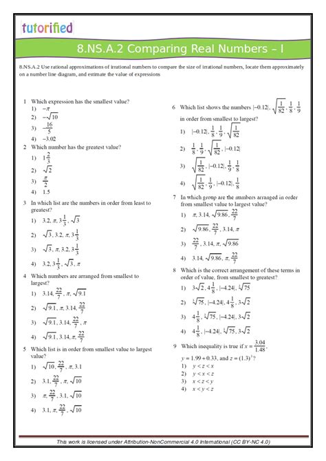 8th Grade Common Core Math Worksheets