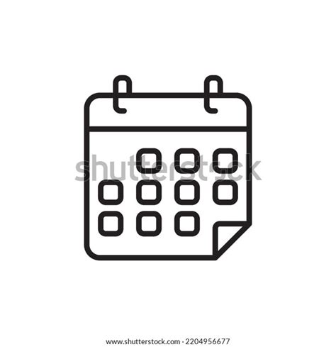 Simple Calendar Icon Vector Illustration Stock Vector Royalty Free 2204956677 Shutterstock
