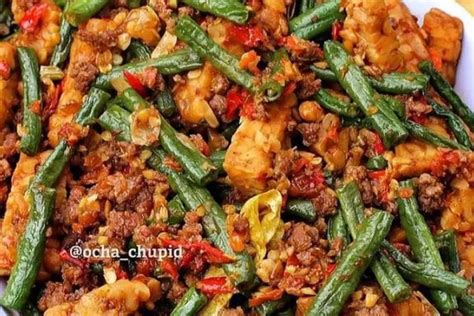 Resep Tumis Tempe Kacang Panjang Saus Tiram Menu Akhir Bulan Murah