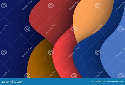 Fondo De Papel De Forma De Onda De Color Rojo Azul Oscuro Ilustración