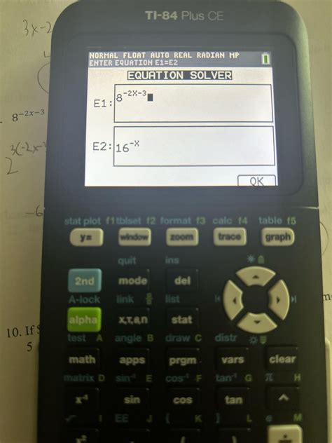Ti 84 Plus Ce Cant Solve Basic Equation Help Rcalculators