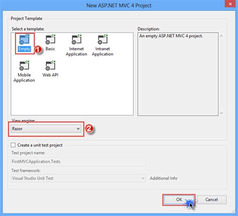 Creating First Application In ASP NET MVC 4 0
