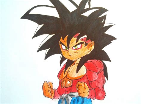 Dibujando A Bardock Ssj4 Chibi How To Draw Bardock Chibi
