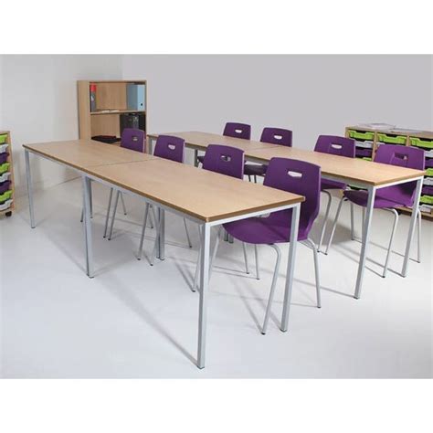 Advanced Furniture Fully Welded Frame Rectangular Classroom Table With