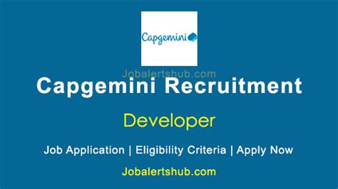 Capgemini Developer Posts 2020 Job Notification Apply Now