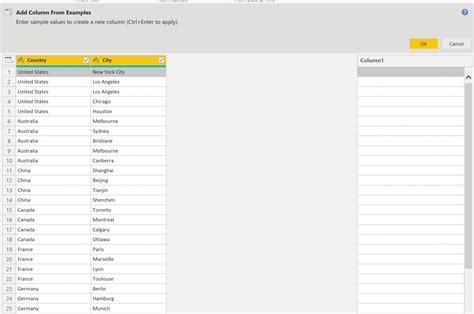 Creating Column By Example In Power BI Power BI Training Australia