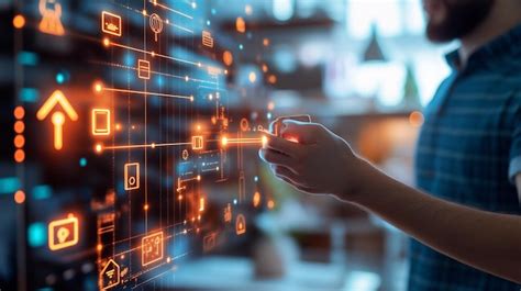 Iot Networking In Modern Home Display Premium Ai Generated Image