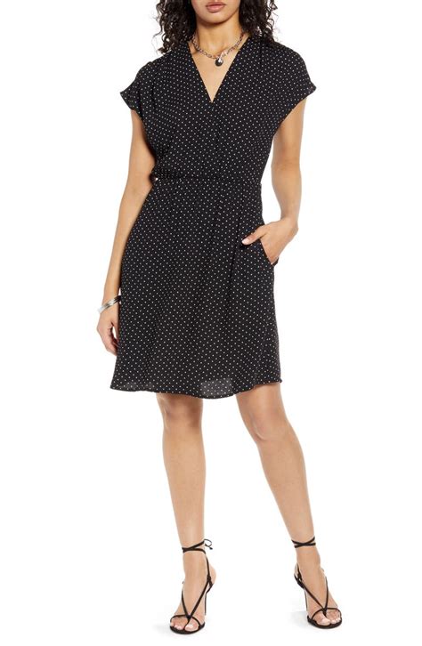 Halogen® Faux Wrap Dress Regular And Petite Nordstrom