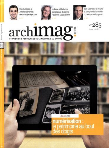 Archimag N° 285 Juin 2015 Numérisation Le De Archimag Livre