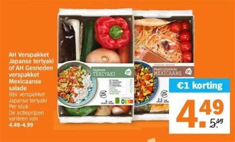Ah Verspakket Japanse Teriyaki Of Ah Gesneden Verspakket Mexicaanse